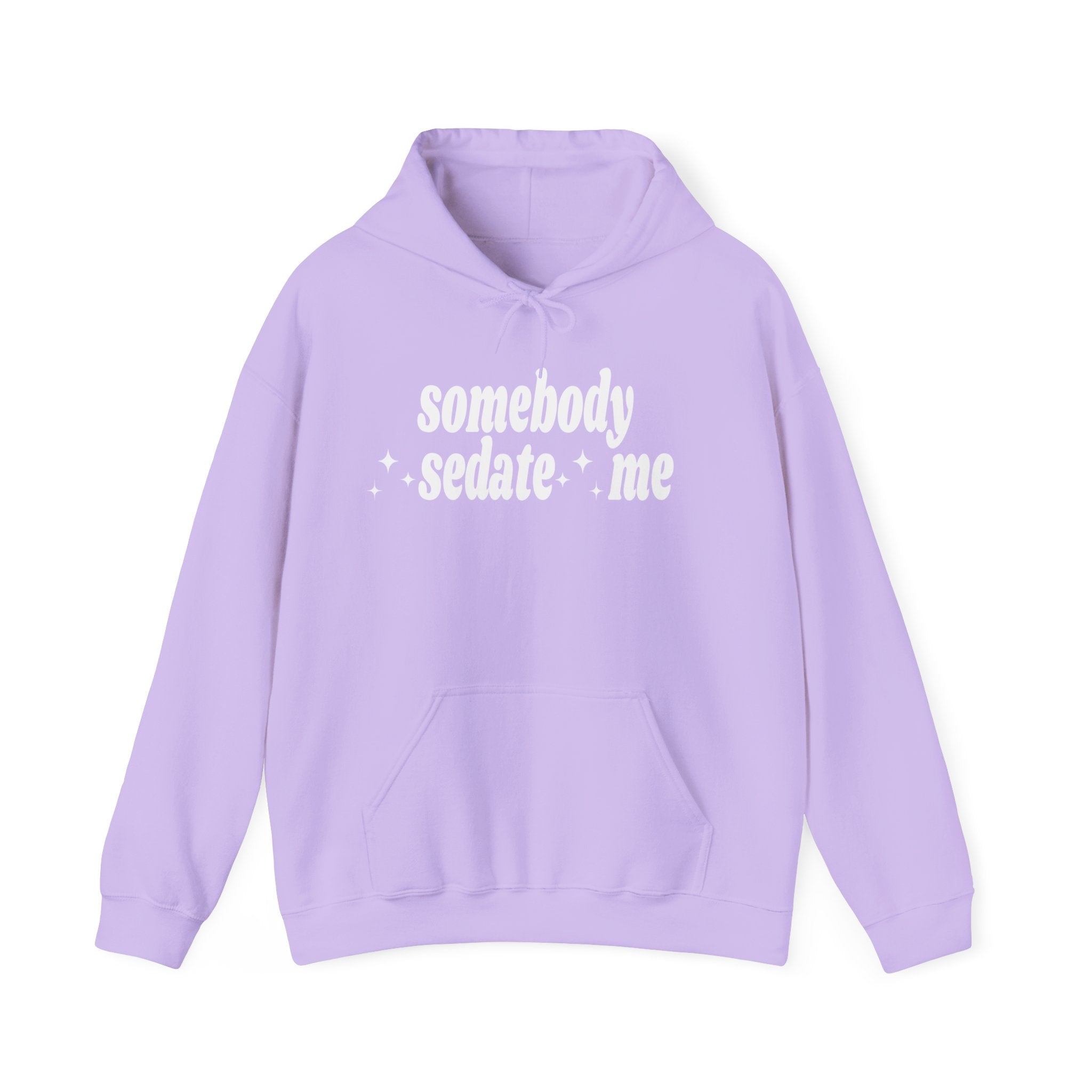 Somebody Sedate Me embroidered hooded sweatshirt | Tired Girl Apparel